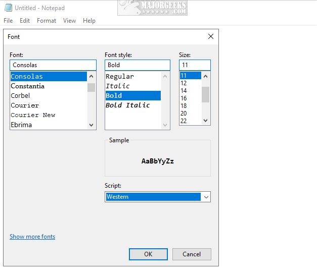 Click On Any Of The Font Options And As You Make Those Changes A Live 
